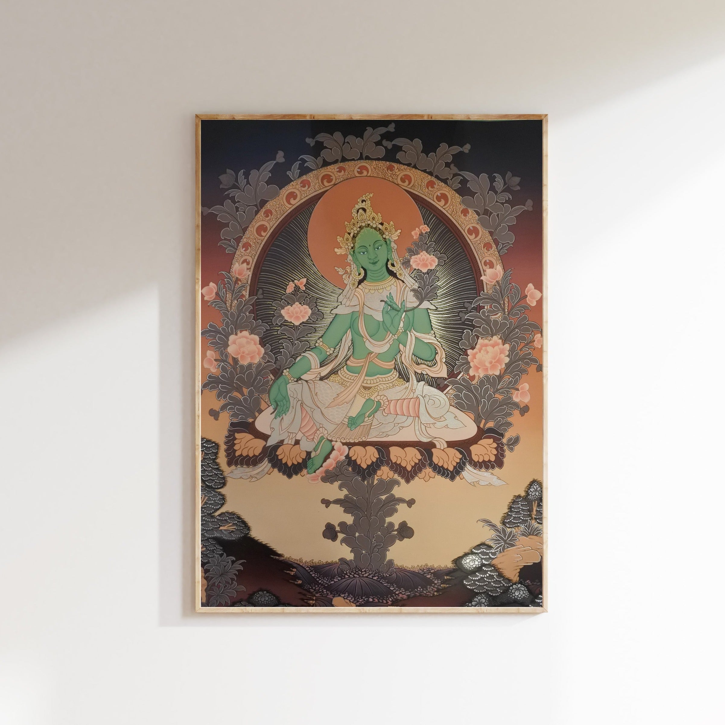 White Tara Thangka I Handmade Thangka Paintings – Arts Nepal Gallery